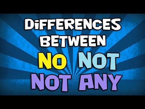 Differences between NO, NOT and NOT ANY