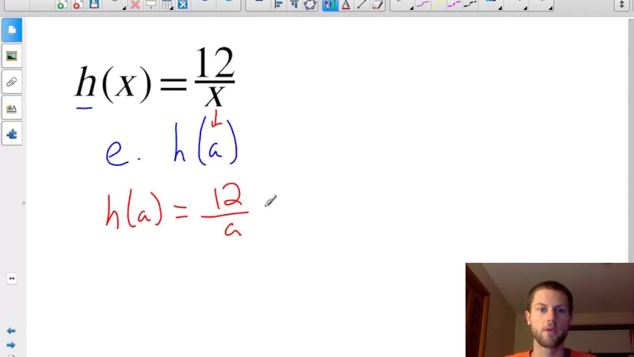 Function Notation Worksheet #1e
