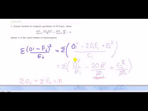 Goodness of fit test: an easy way to find the test statistic
