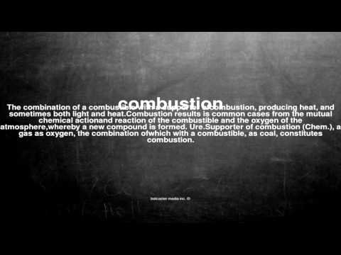 What does combustion mean
