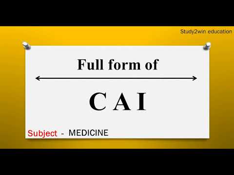 CAI ka full form | Full form of in English | Subject - MEDICINE