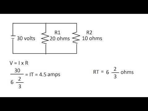 Circuits in Parallel: How to Find Total Resistance , Total Current, and Resistors Currents