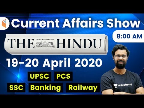 8:00 AM - Daily Current Affairs 2020 by Bhunesh Sir | 19-20 April 2020 | wifistudy