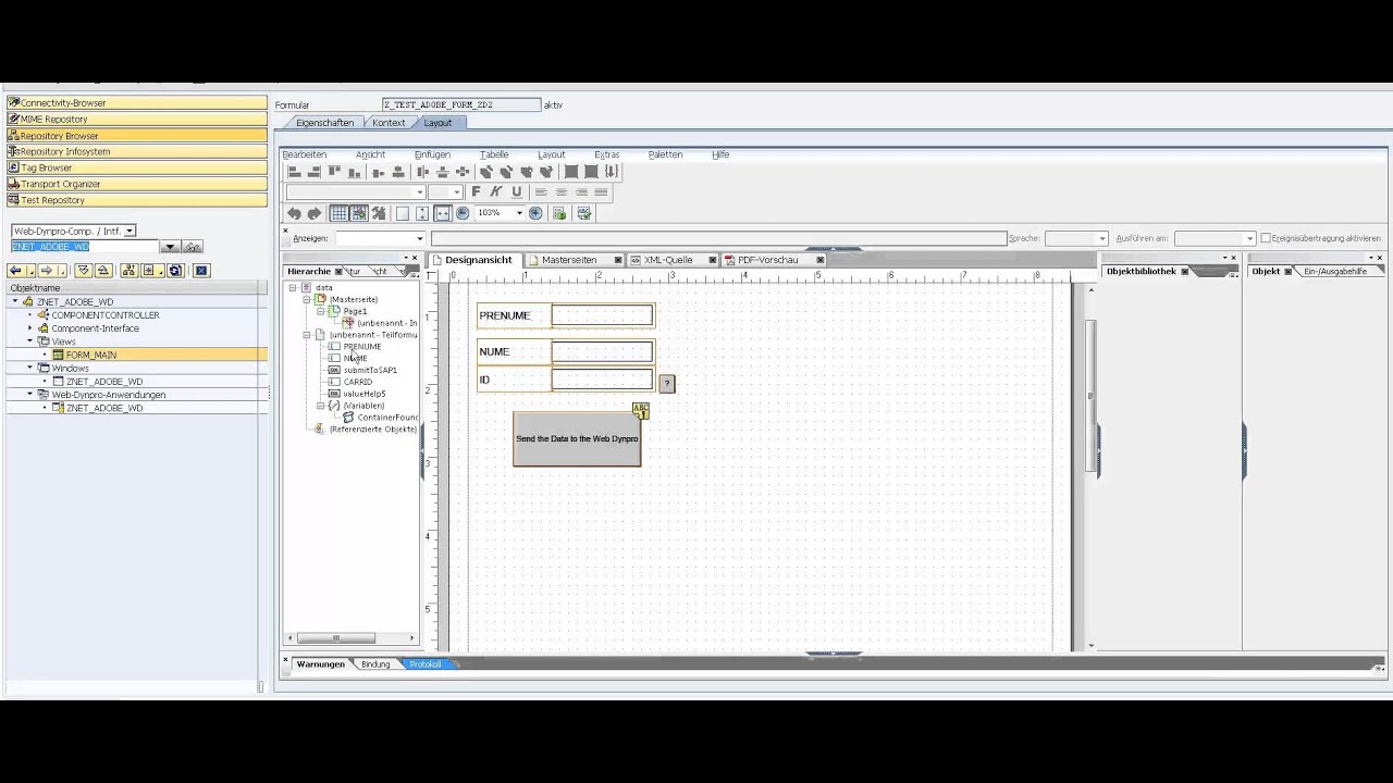 Build a Simple Adobe Interactive Form. WebDynpro ABAP