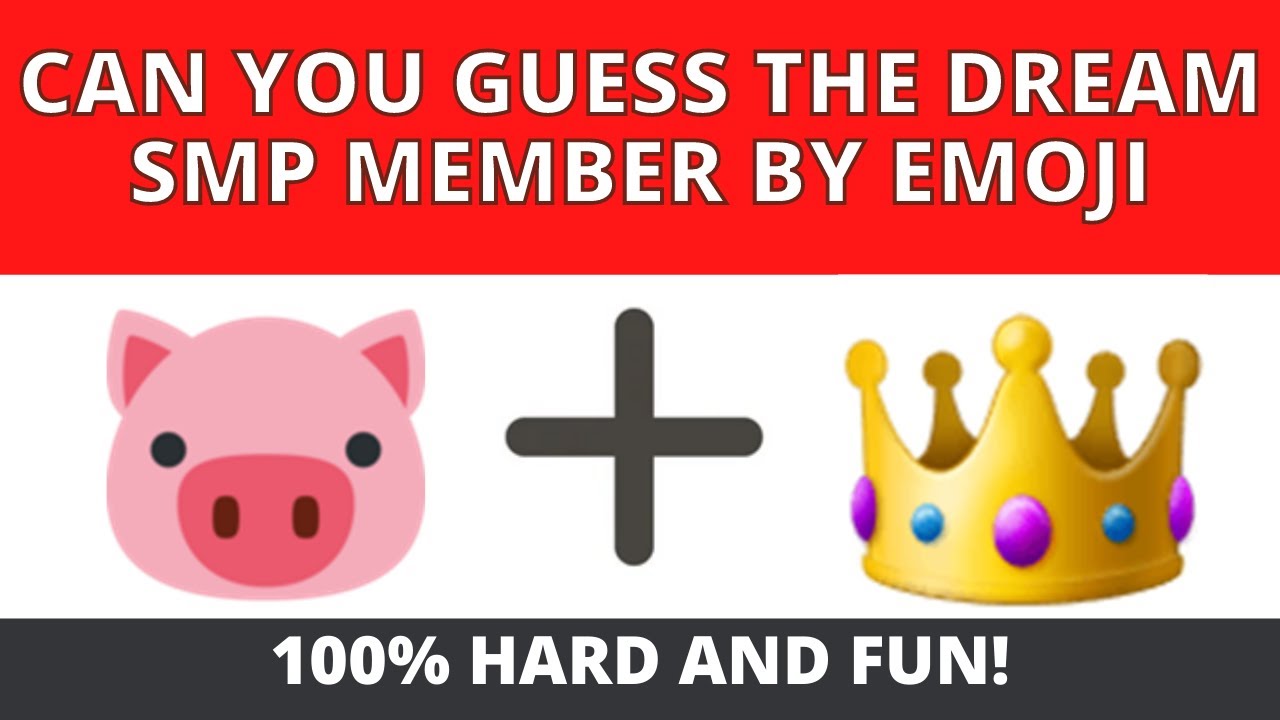 GUESS THE DREAM SMP MEMBER by EMOJI || ft. Dream, Technoblade, Tommyinnit, Karl, Pokimane, Sapnap |