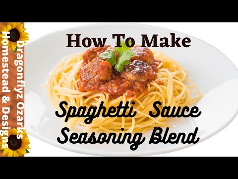 Spaghetti Sauce Seasoning Spice Blend Recipe How-To DIY