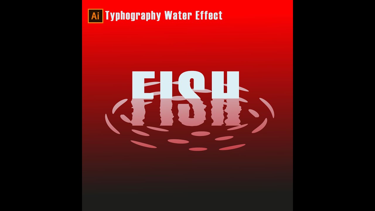 Water Text Effect In Adobe Illustrator | Wavy Water Text effect | Illustrator Tutorials