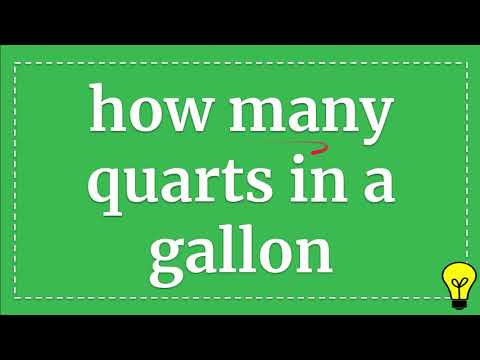 how many quarts in a gallon