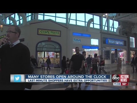 Department stores stay open 24 hours for holiday shoppers