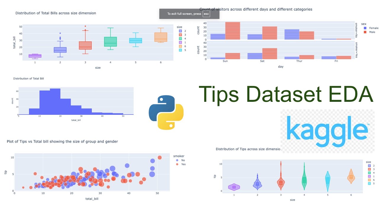 Analyzing Tips Data (Kaggle dataset) with Pandas and Plotly and Python 🍽️