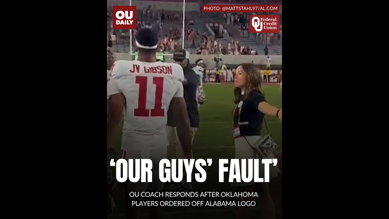 Oklahoma football players ordered off Crimson Tide logo