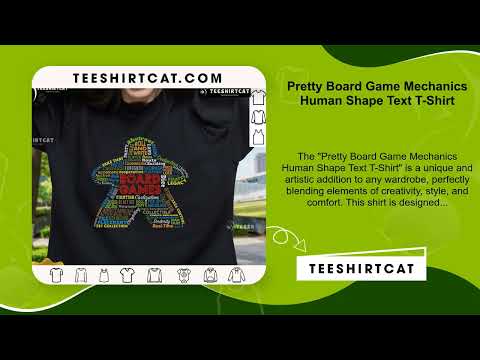 Pretty Board Game Mechanics Human Shape Text T-Shirt