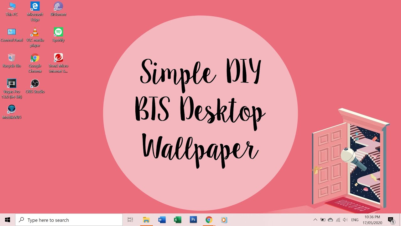 Simple DIY BTS Desktop Wallpaper