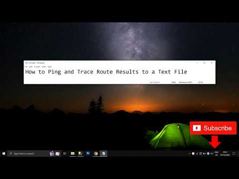 How to Ping and Trace Route Results to a Text File
