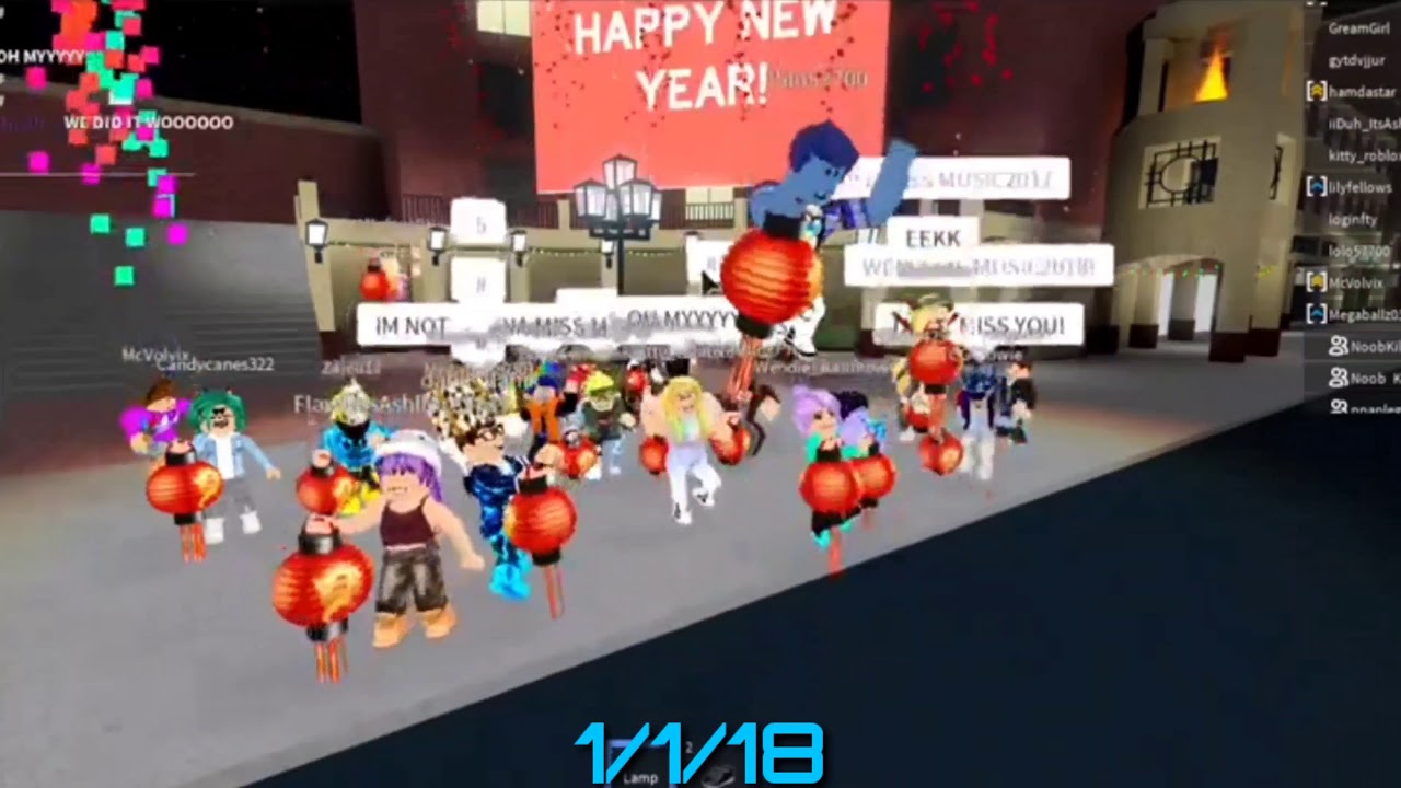 Roblox New Years Eve Celebrations (2016-2020) with Roblox VC voice chat added