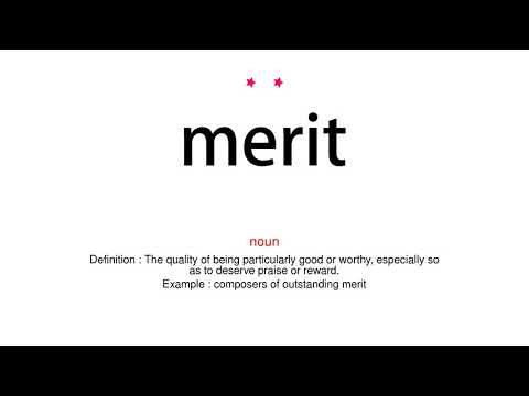 How to pronounce merit - Vocab Today