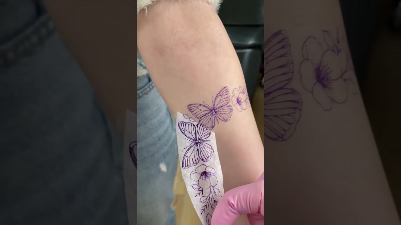 Tatuagem de borboleta no antebraço | #shorts