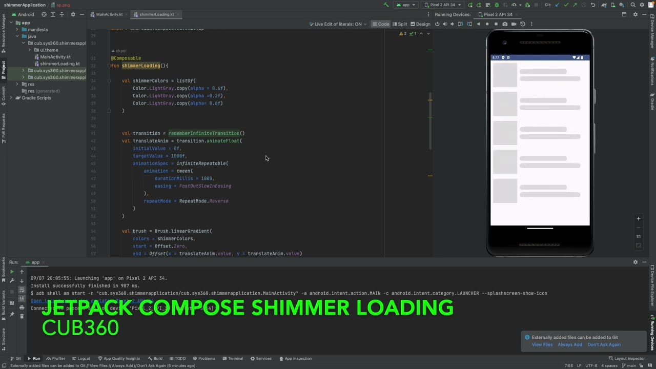 Animated Shimmer Effect with Jetpack Compose | Android Studio Tutorial