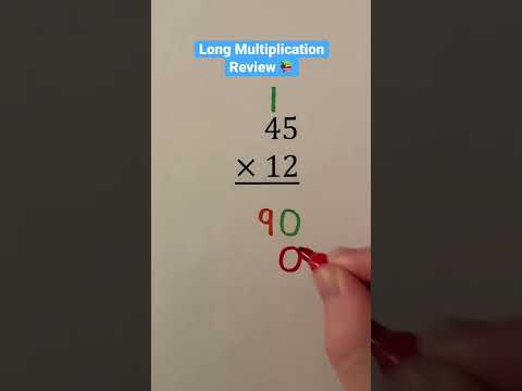 Long Multiplication Review ๐ #Shorts #math #maths #mathematics #education #learn #learning #review