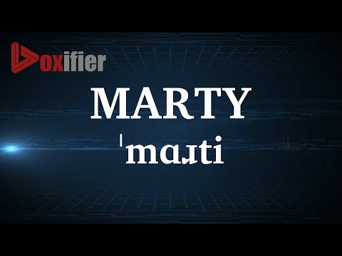 English Pronunciation of Marty - Voxifier.com