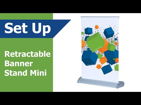 Roll Up Banner Mini - Retractable Banner Stand Setup [Vispronet]
