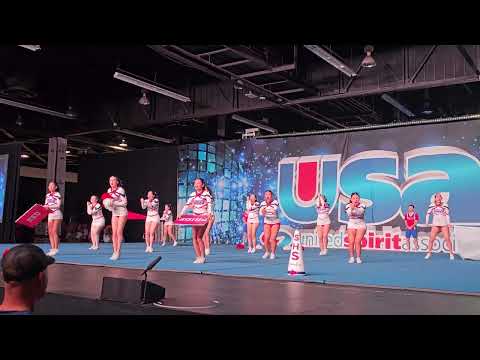 Sanger High School Apaches JV Cheer Performance. USA Spirit Nationals Anaheim CA, 02/15/25