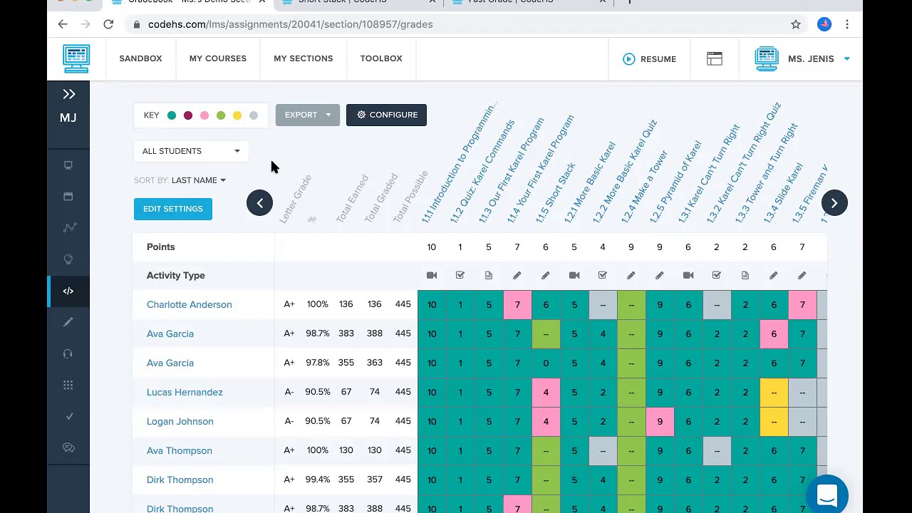 CodeHS Grading Demo for Teachers