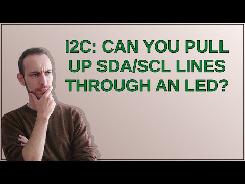 Electronics: I2C: Can you pull up SDA/SCL lines through an LED?