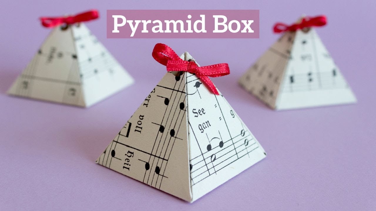 Paper Pyramid Box Tutorial | DIY Triangle Gift Box