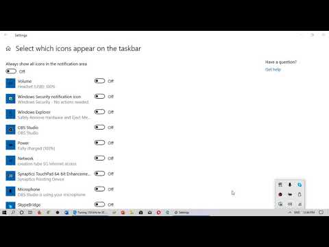 Windows 10 How to hide or view Taskbar icons