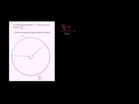 Ángulo subtendido a partir de la longitud de un arco (video) | Khan Academy