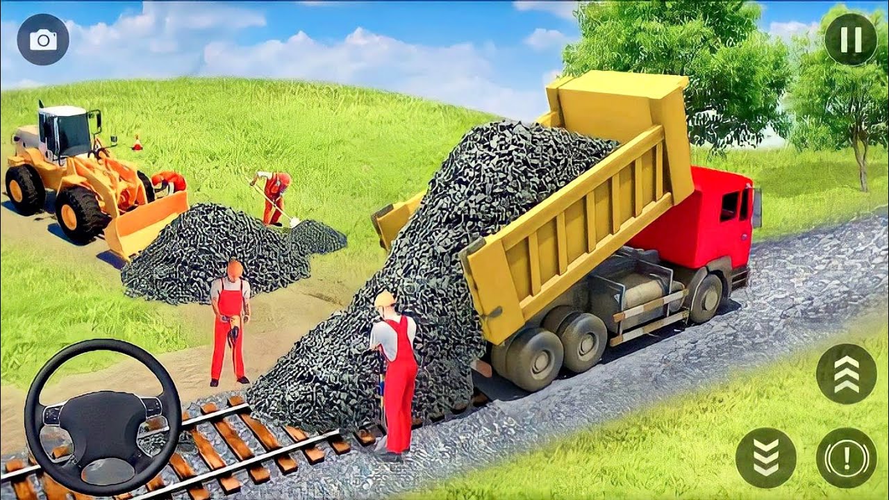 City Train Track  Construction Simulator || Build Station #games