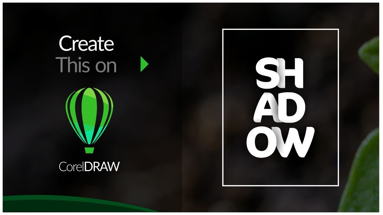 Text Drop Shadow Effect in CorelDRAW - Using Mesh Tool and Drop Shadow