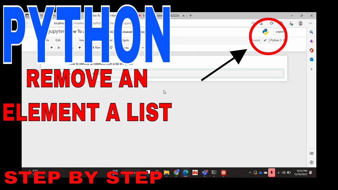✅ How To Remove An Element From A List In Python 🔴