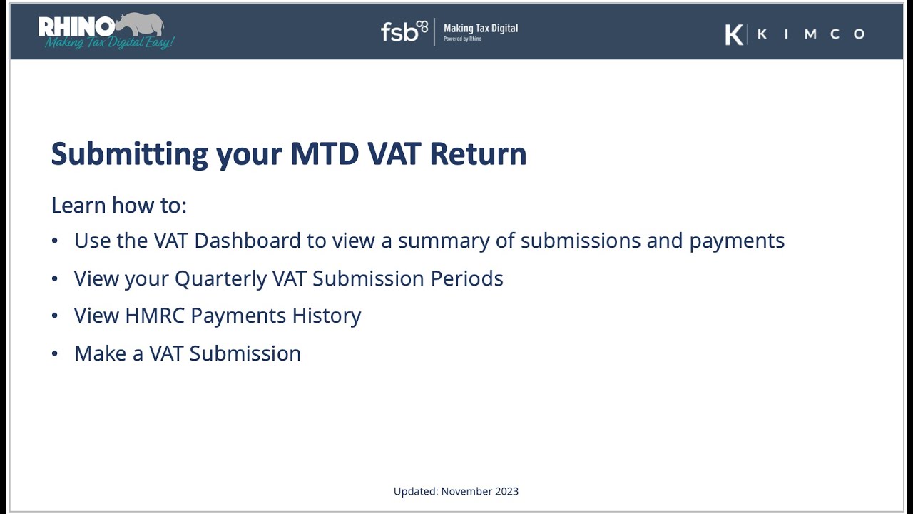 Rhino MTD VAT Feature