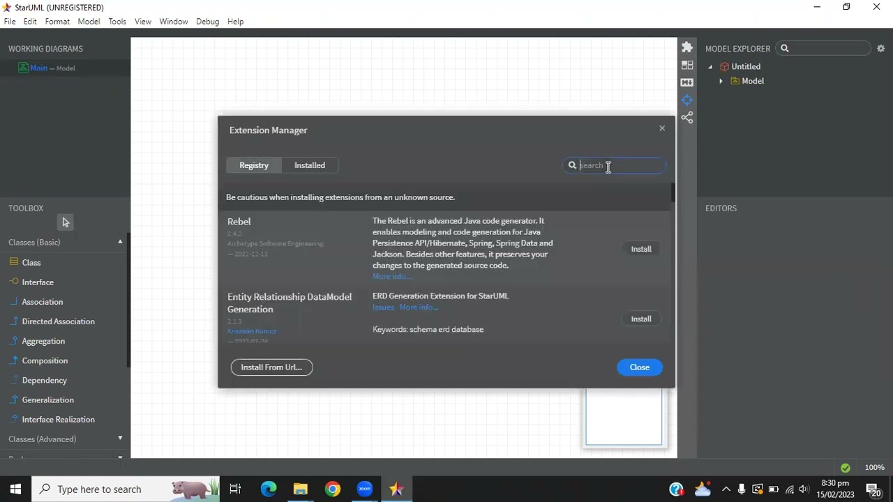 Reverse Engineering | StarUML