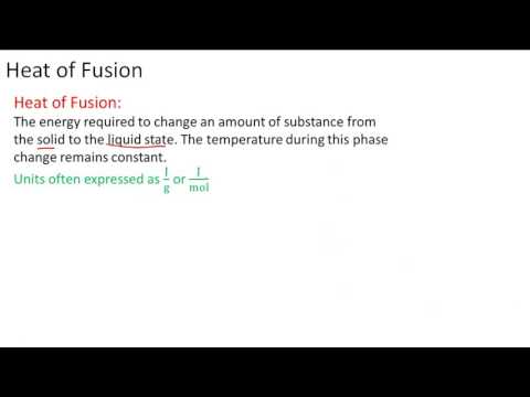 Heat of fusion