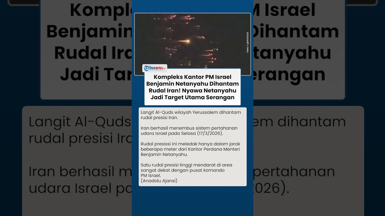 Kompleks Kantor PM Israel Netanyahu Dihantam Rudal Iran! Nyawa Netanyahu Jadi Target Utama Serangan
