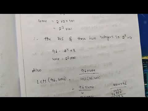 Real Numbers | find the HCF of 96 & 404 by prime factorisation method.Find their LCM.10 Class Maths