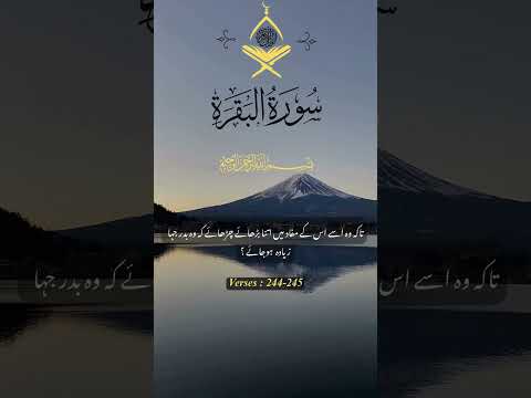Surah Baqarah Ayat 244–245 |🔥Fight for Justice & Lend to Allah🔥| Powerful Quran Message of Sacrifice