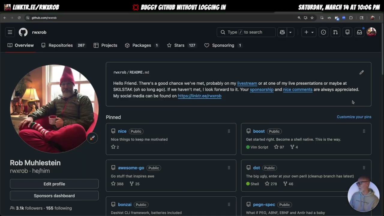 💢 Buggy GitHub Without Logging In