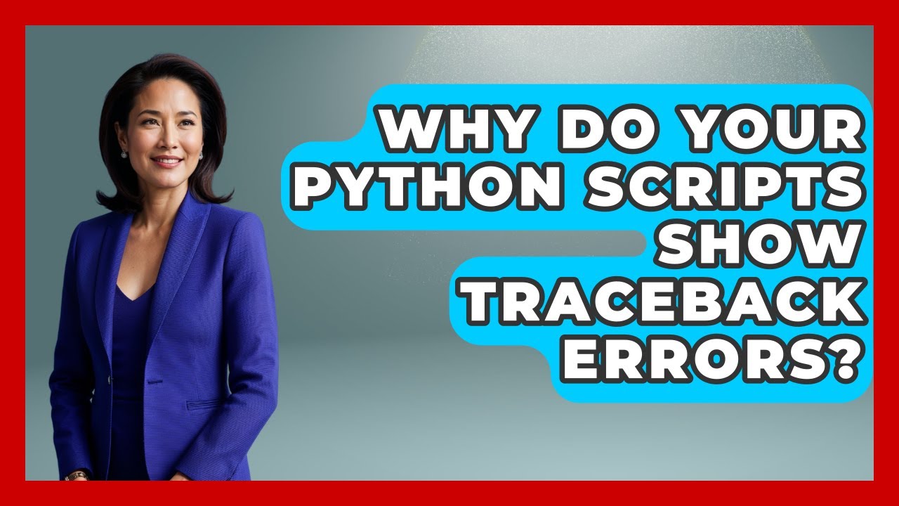 Why Do Your Python Scripts Show Traceback Errors? - Python Code School