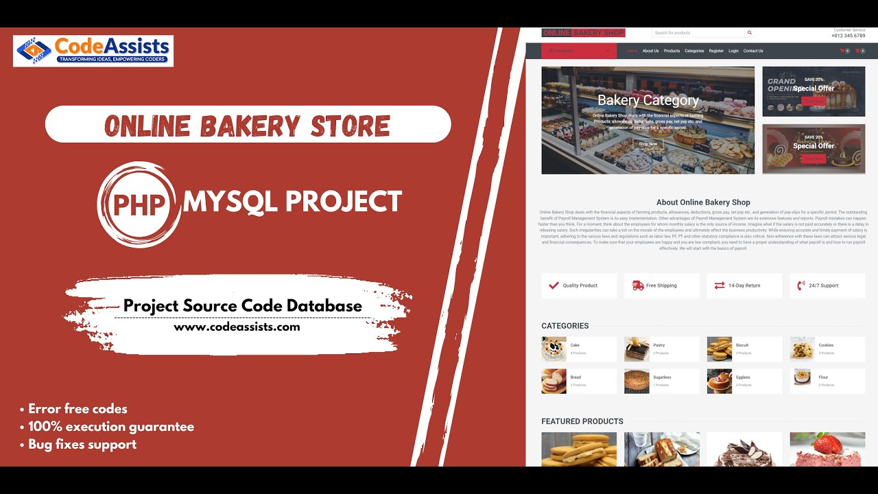 Online Bakery Shop - PHP MySQL BootStrap Responsive Latest Project