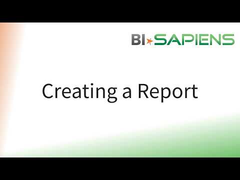 Creating a New Report: Sapiens.BI Tutorial