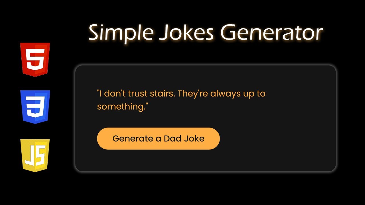 Jokes Generator with HTML, CSS and JavaScript