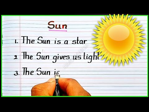 sun | sun essay in English | Sun 10 lines essay | abot Sun | 10 lines Sun essay |