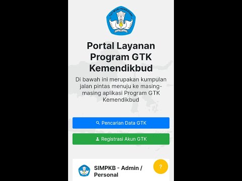 Cara Login ke Beberapa Portal pada Website GTK Belajar Kemdikbud