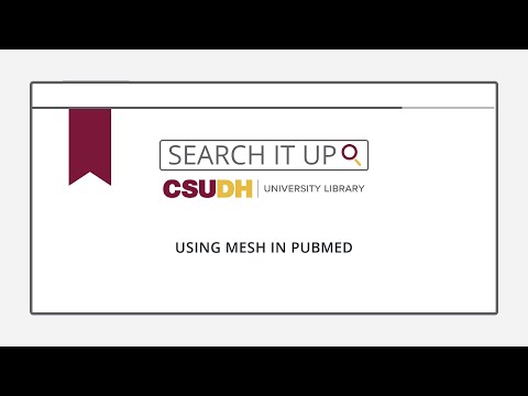 Using MeSH in PubMed