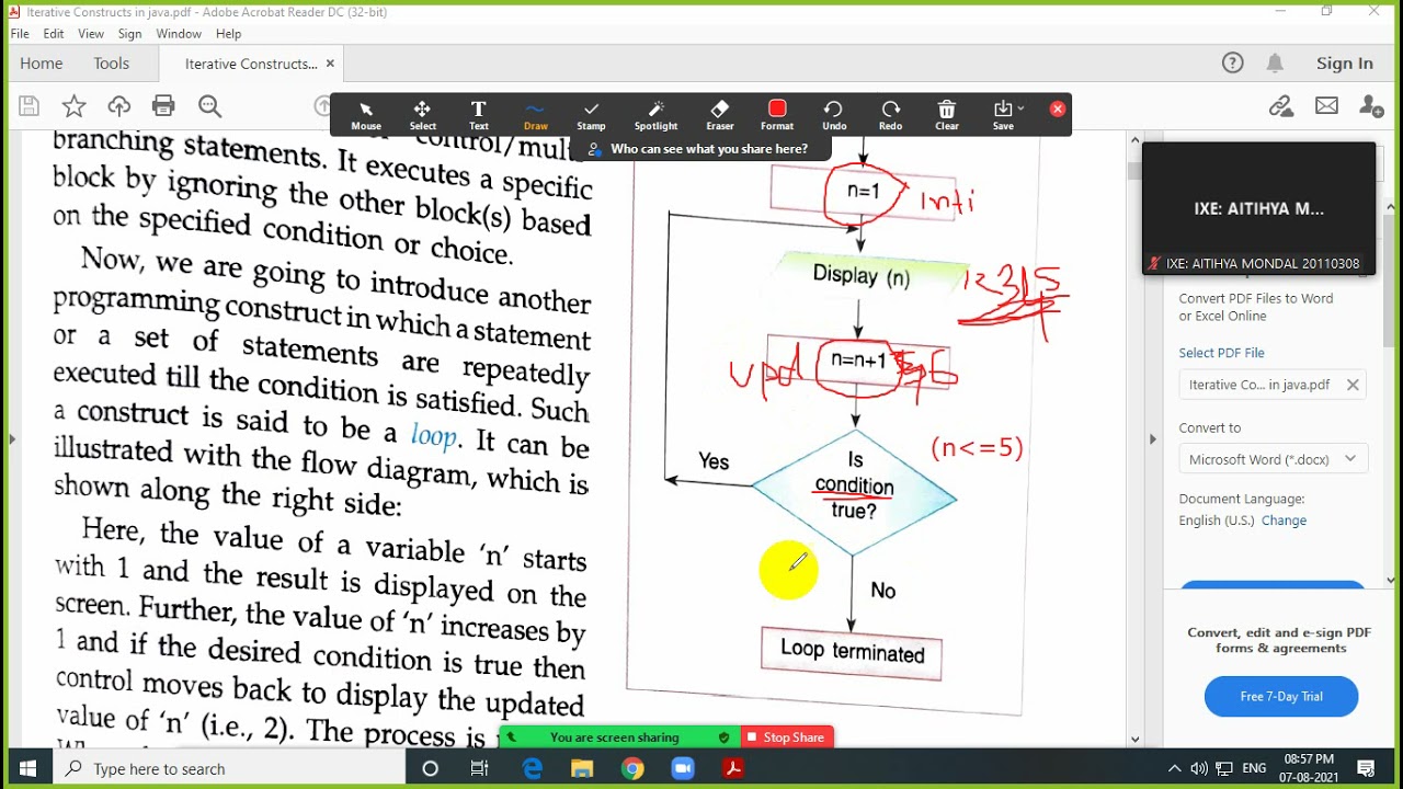 Iterative Constructs in Java Part-1 | Chapter 8| For loop| Methodist School