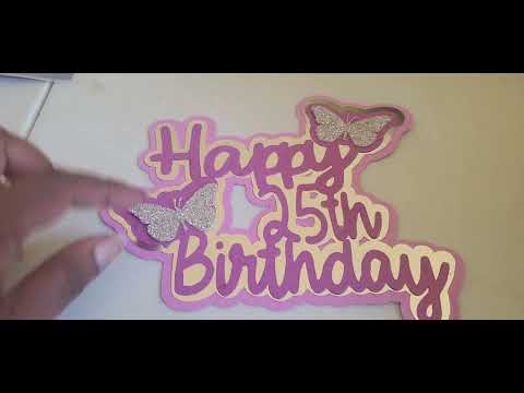 Layered Cake Topper using Cricut Design Space